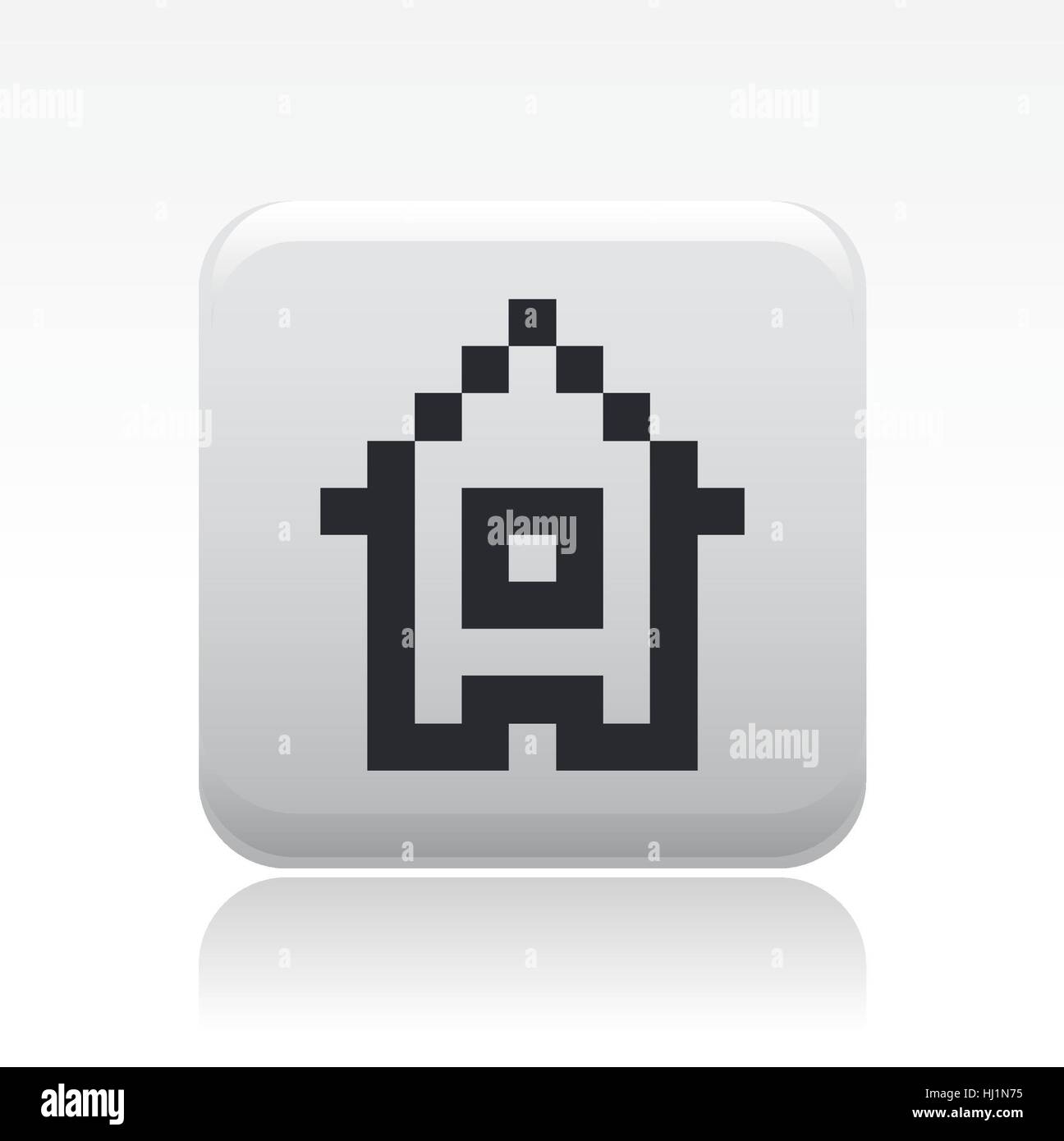Vector illustration of single isolated home pixel icon Stock Photo - Alamy
