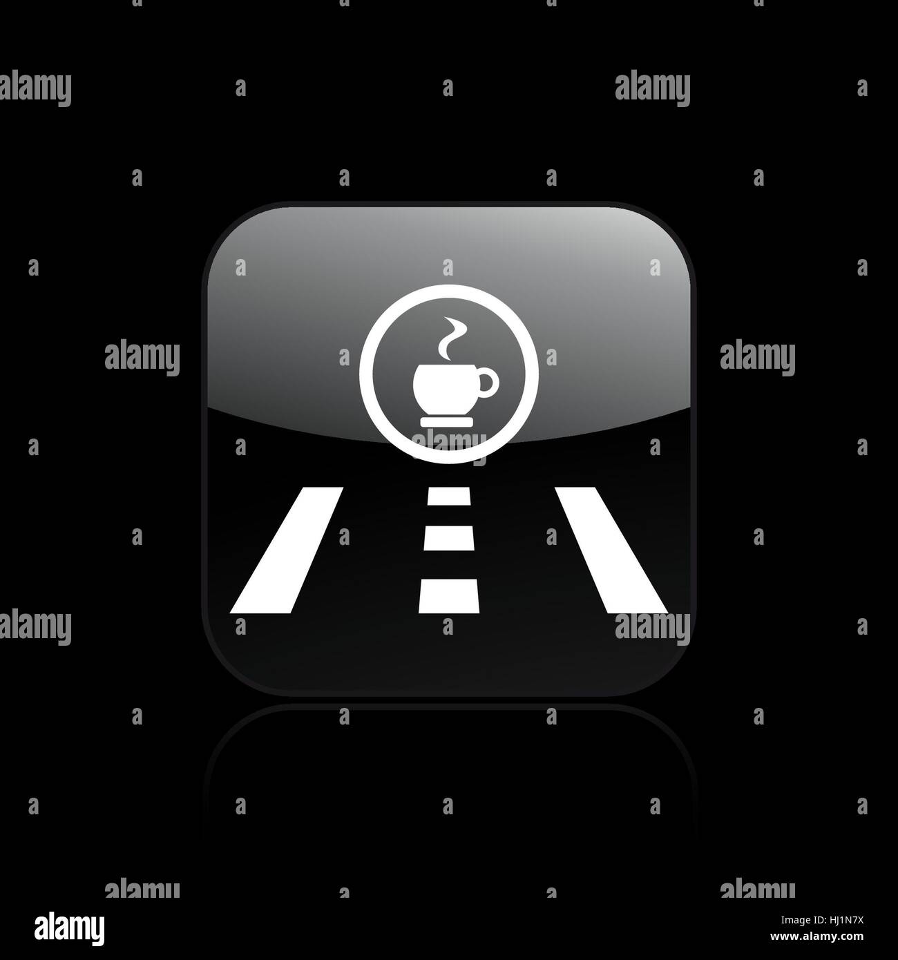 Vector illustration of single isolated coffee road icon Stock Photo - Alamy