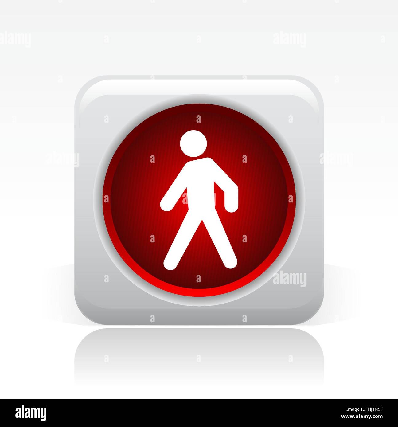 Vector illustration of single isolated red traffic light icon Stock ...