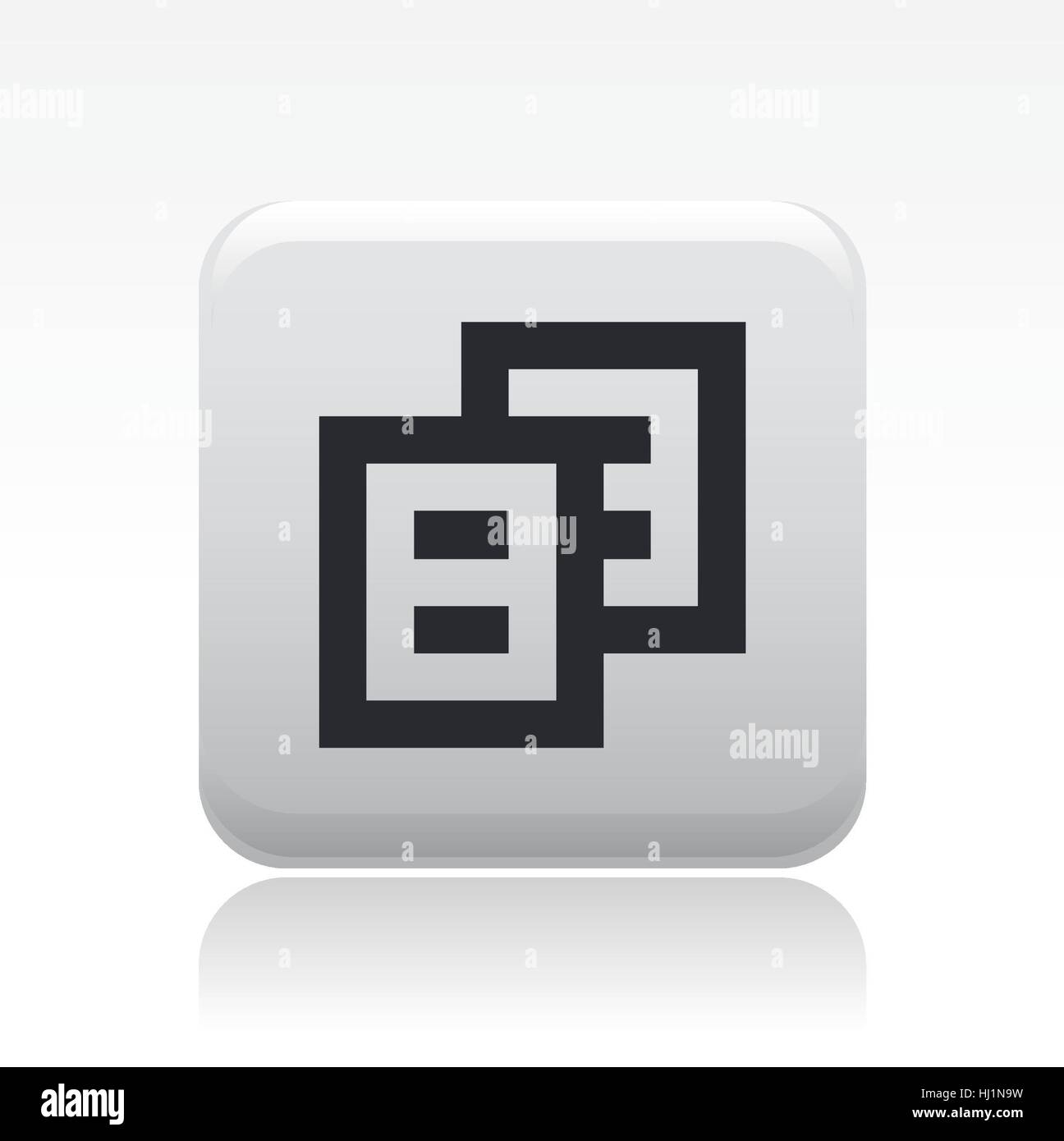 Vector illustration of single isolated pixel copy icon Stock Photo - Alamy