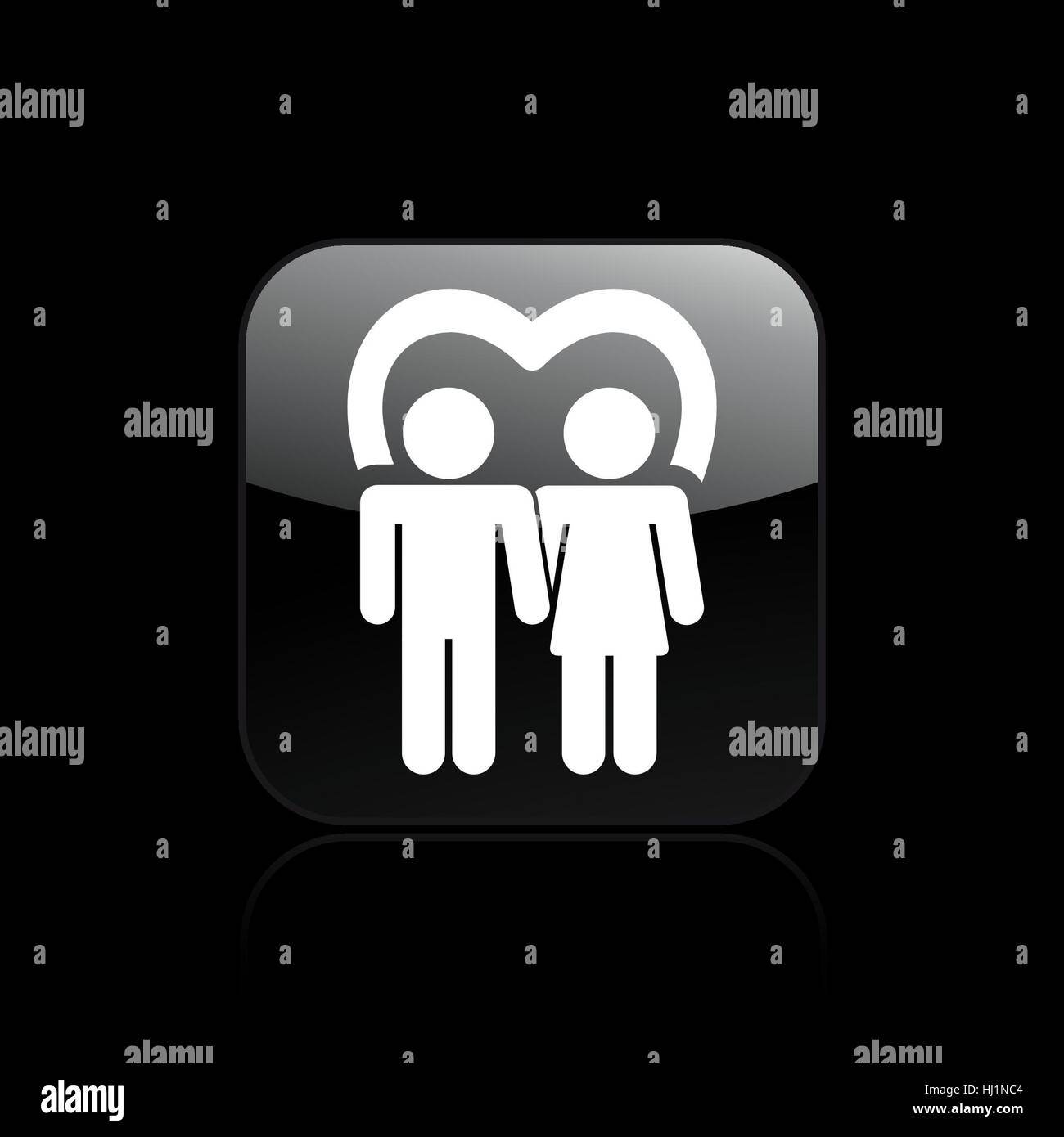 Vector illustration of single isolated lovers icon Stock Photo - Alamy