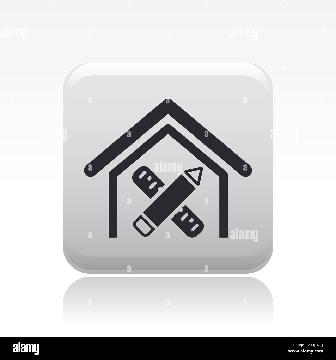 Vector illustration of single isolated home design icon Stock Photo - Alamy