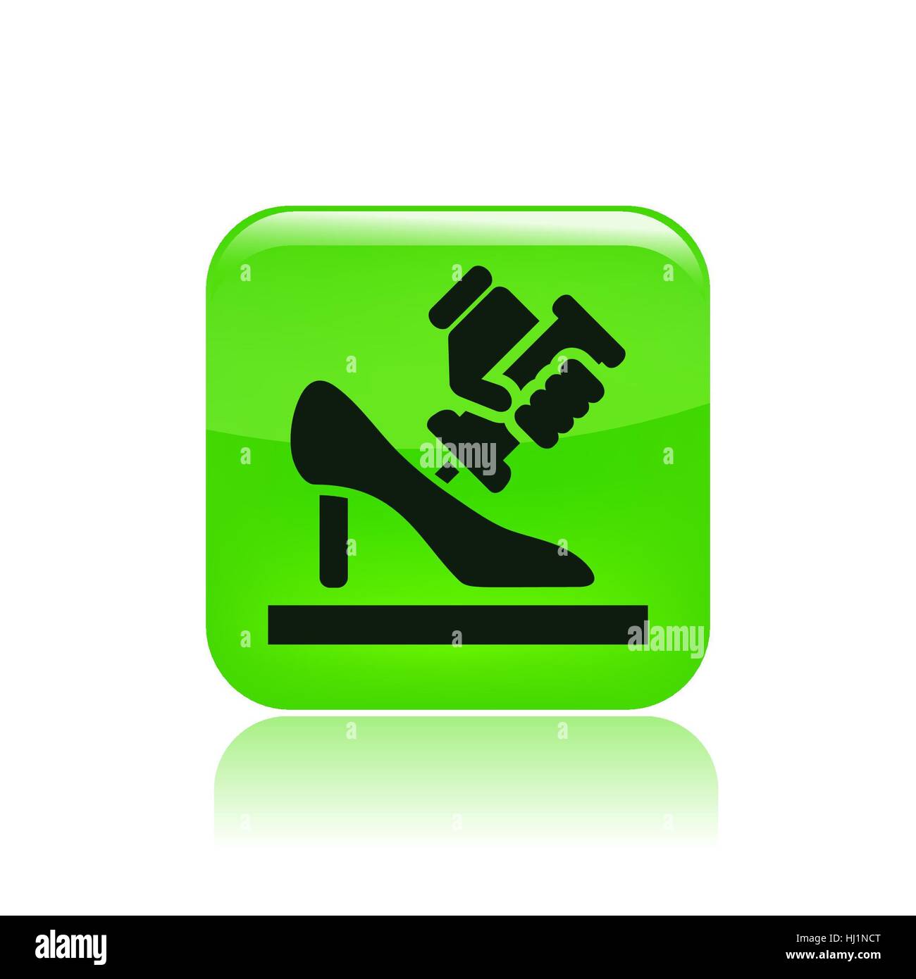 Vector illustration of single isolated shoe repair icon Stock Photo - Alamy