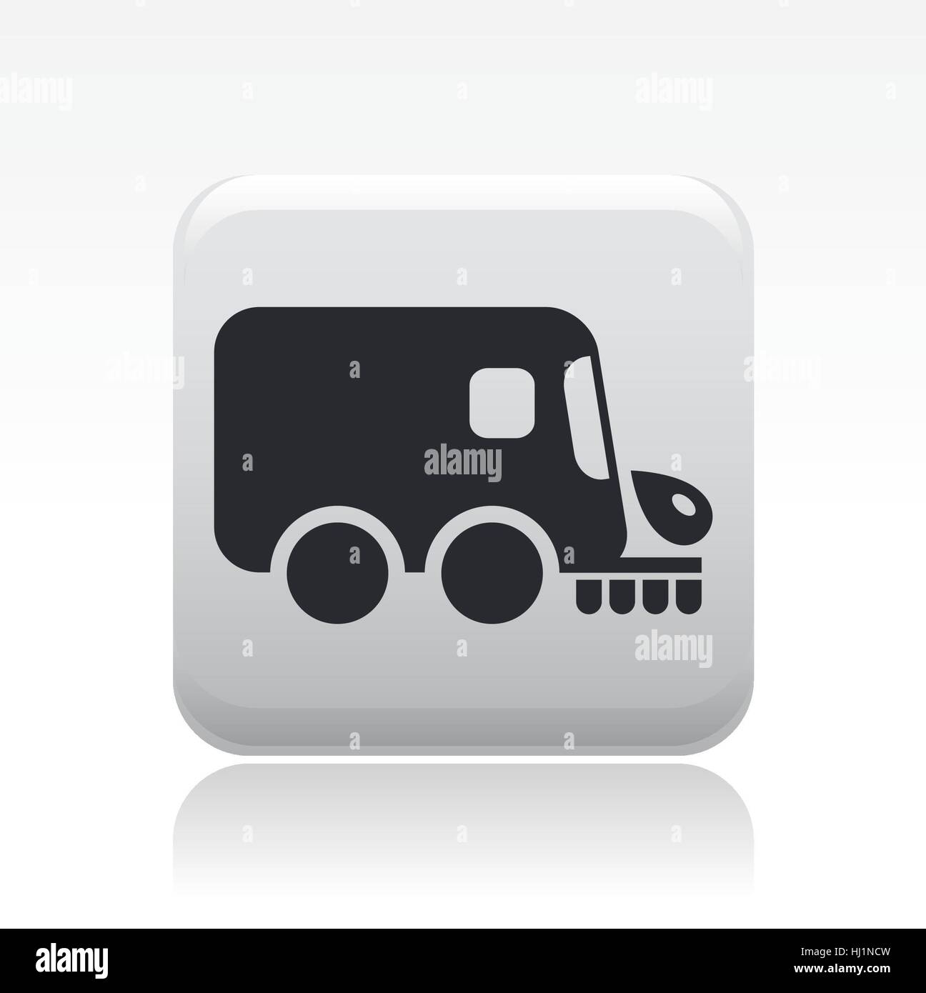 Vector illustration of single isolated road cleaner icon Stock Photo ...