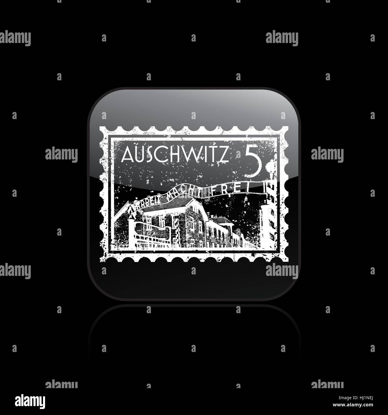 Vector illustration of single isolated auschwitz icon Stock Photo - Alamy