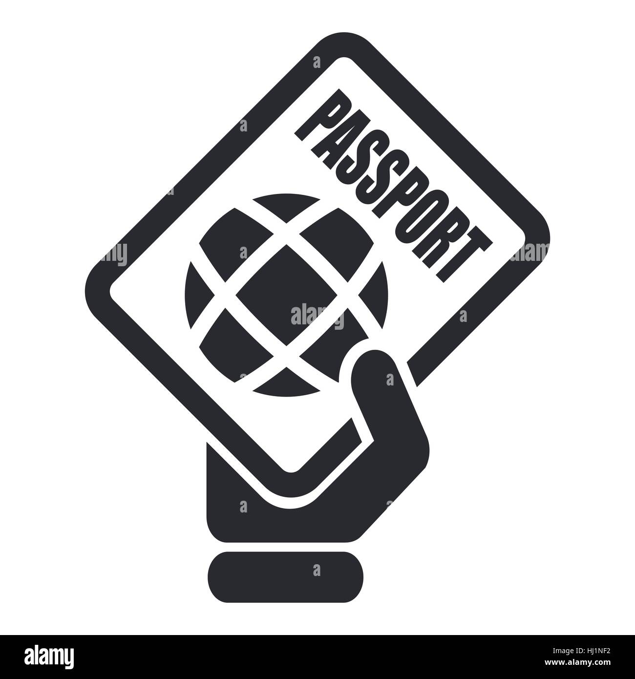 Vector illustration of single isolated passport icon Stock Photo - Alamy