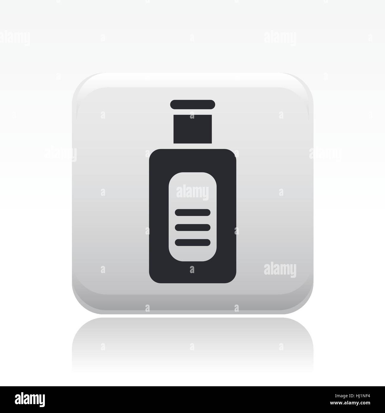 Vector illustration of single isolated bottle icon Stock Photo - Alamy