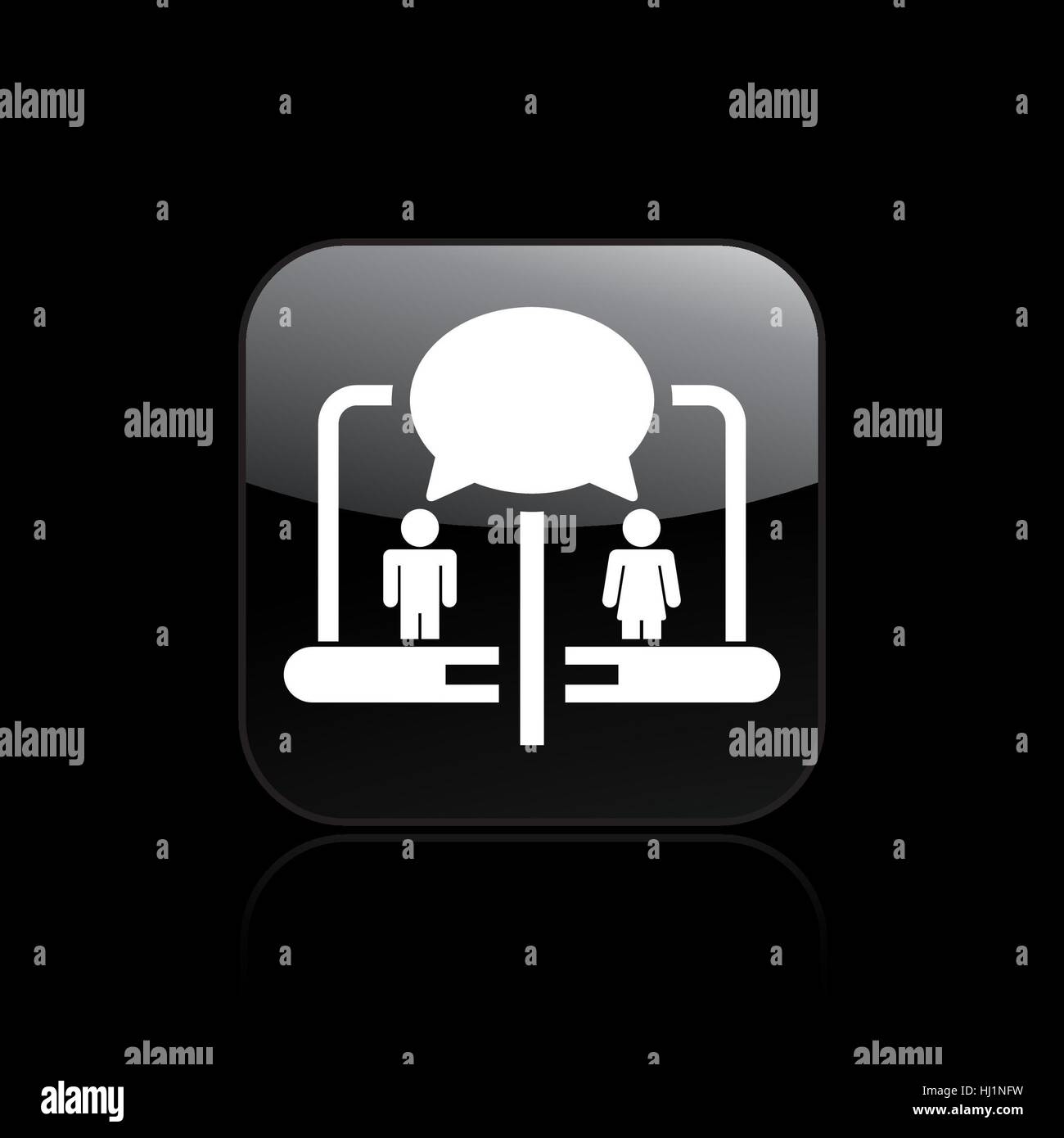 Vector illustration of single isolated chat icon Stock Photo - Alamy