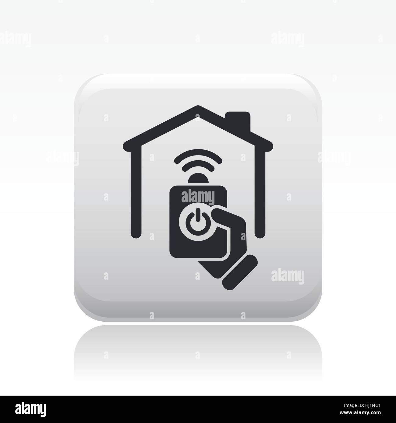 Vector illustration of single isolated remote home icon Stock Photo - Alamy