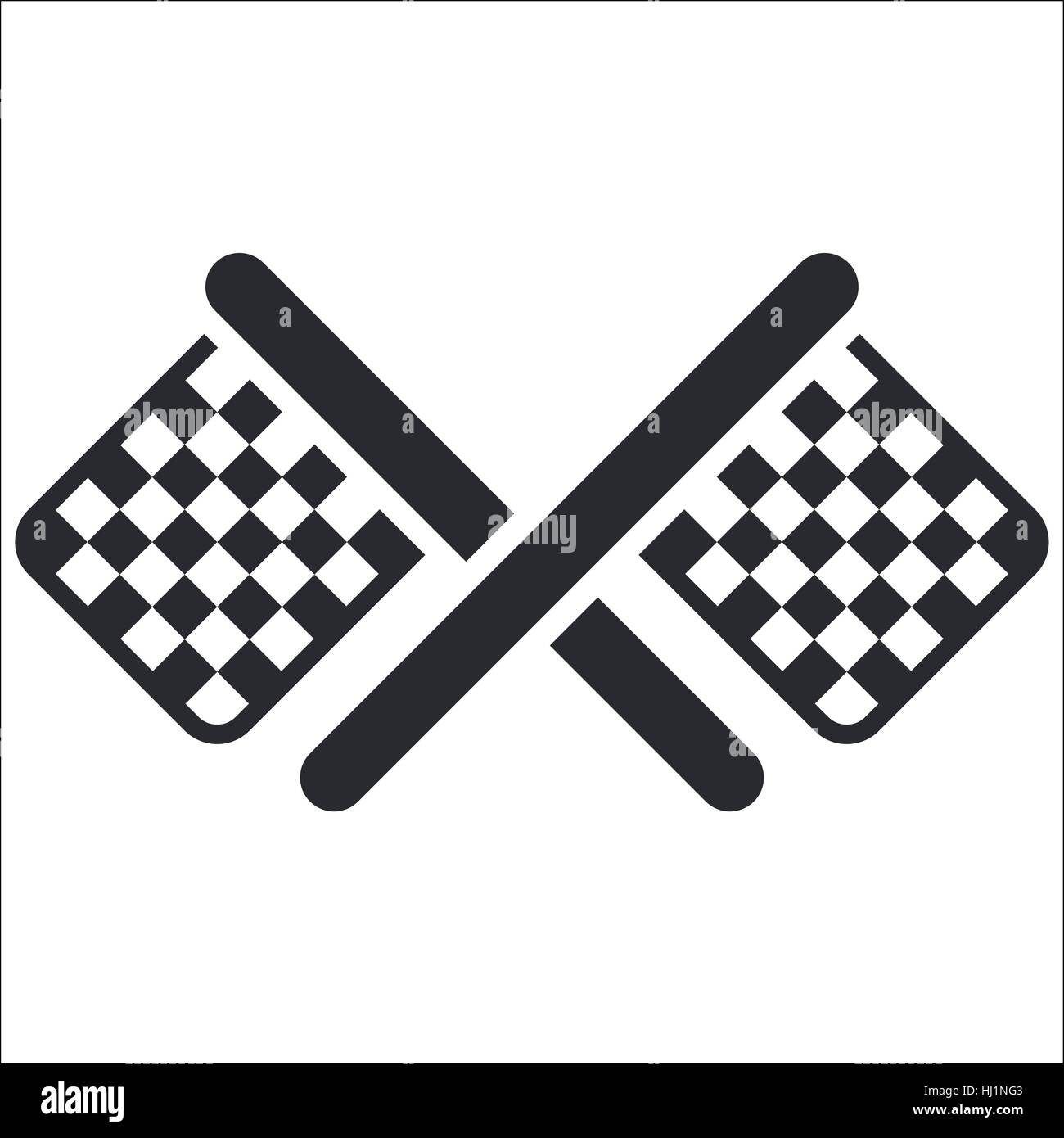 Vector illustration of single isolated race flag icon Stock Photo - Alamy