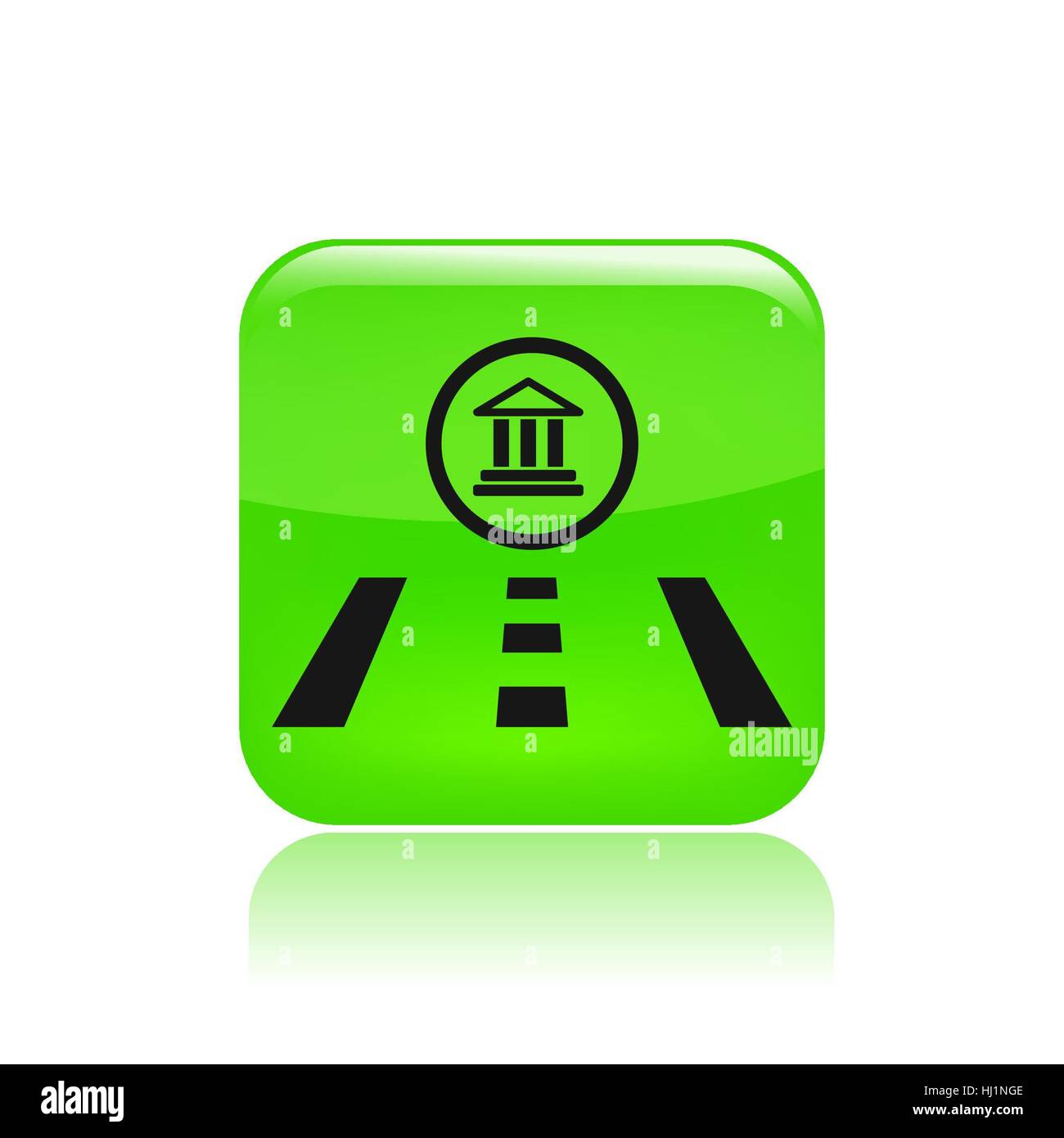 Vector illustration of single isolated temple road icon Stock Photo - Alamy