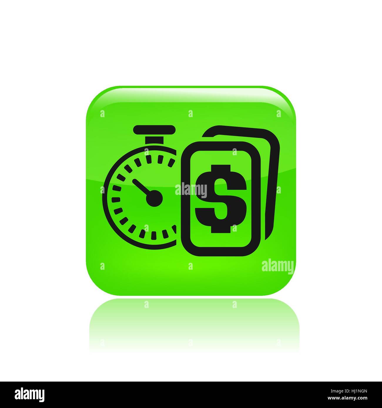 Vector illustration of single isolated time money icon Stock Photo - Alamy