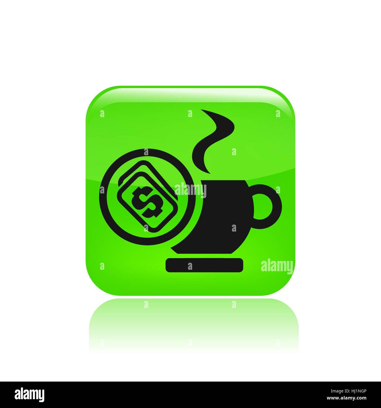 Vector illustration of single isolated coffee icon Stock Photo - Alamy