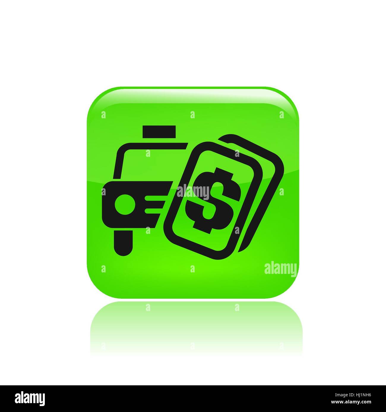 Vector illustration of single isolated car price icon Stock Photo - Alamy