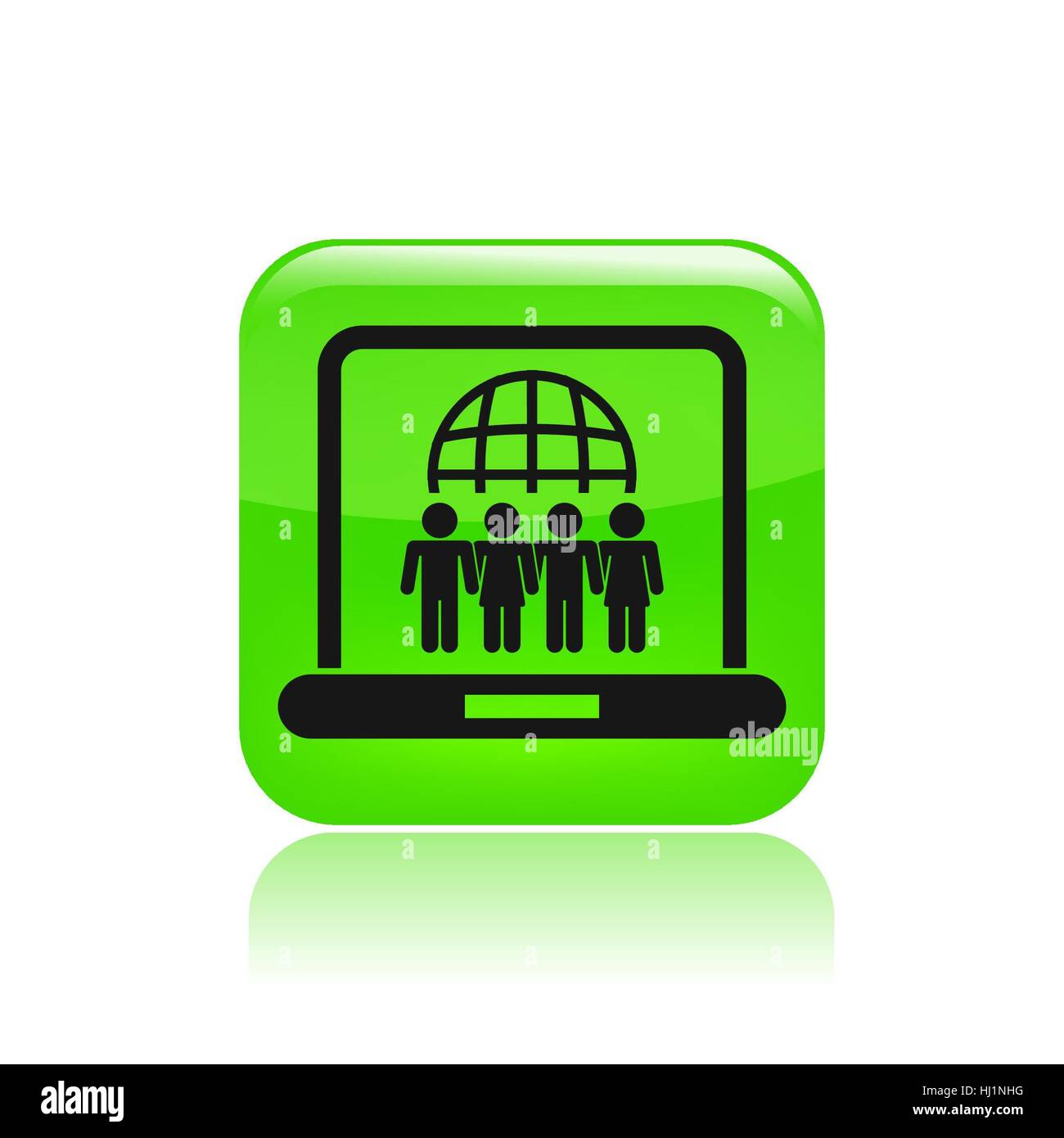 Vector illustration of single isolated social web icon Stock Photo - Alamy