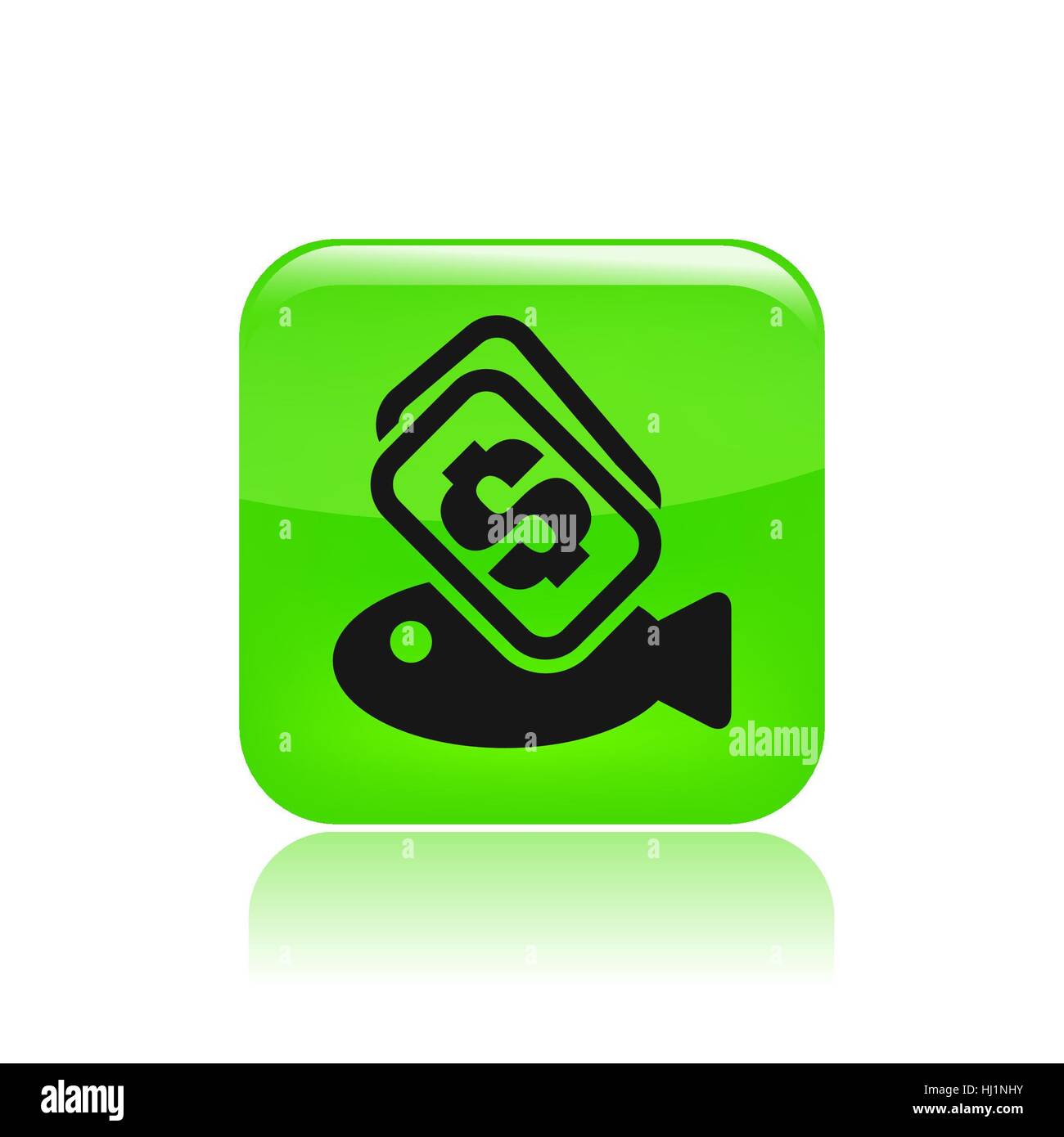 Vector illustration of single isolated fish price icon Stock Photo - Alamy
