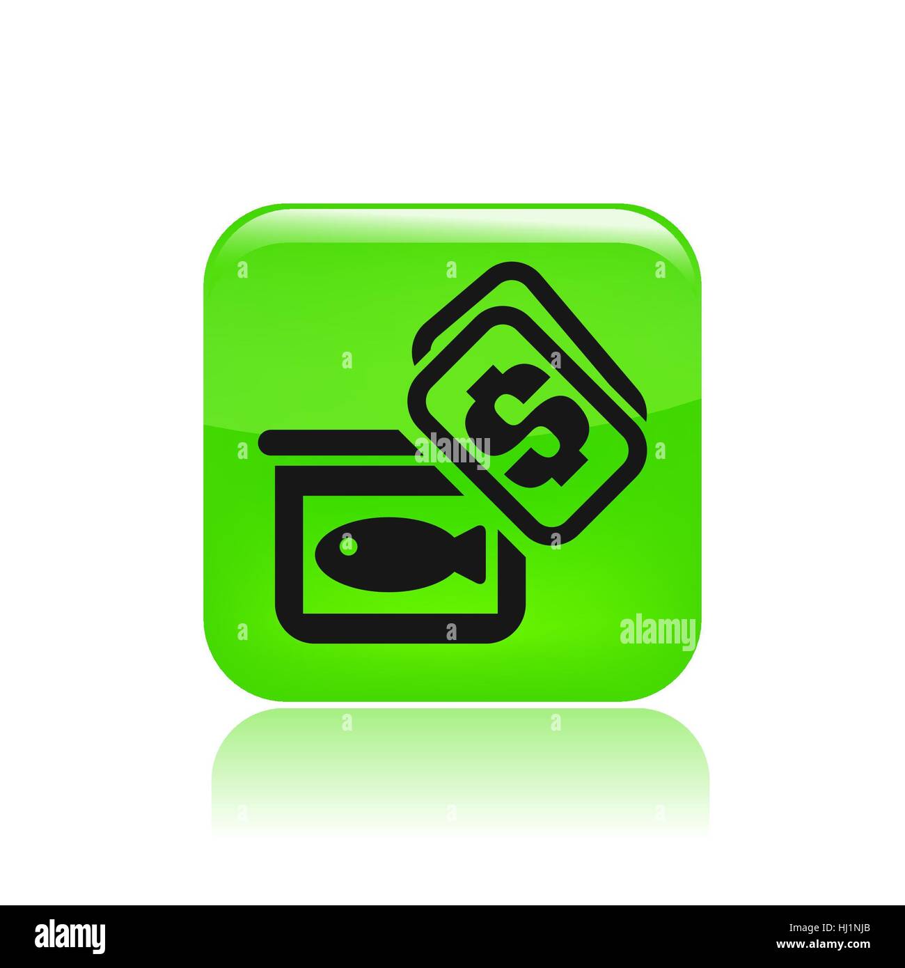 Vector illustration of single isolated fish price icon Stock Photo - Alamy