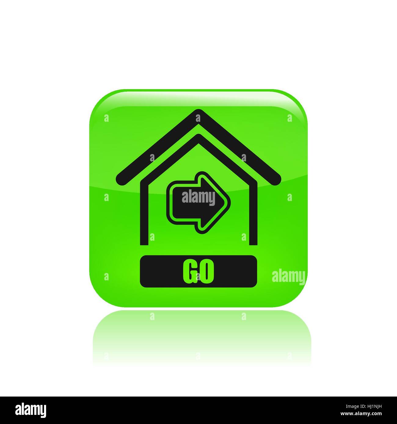 Vector illustration of single isolated go home icon Stock Photo - Alamy