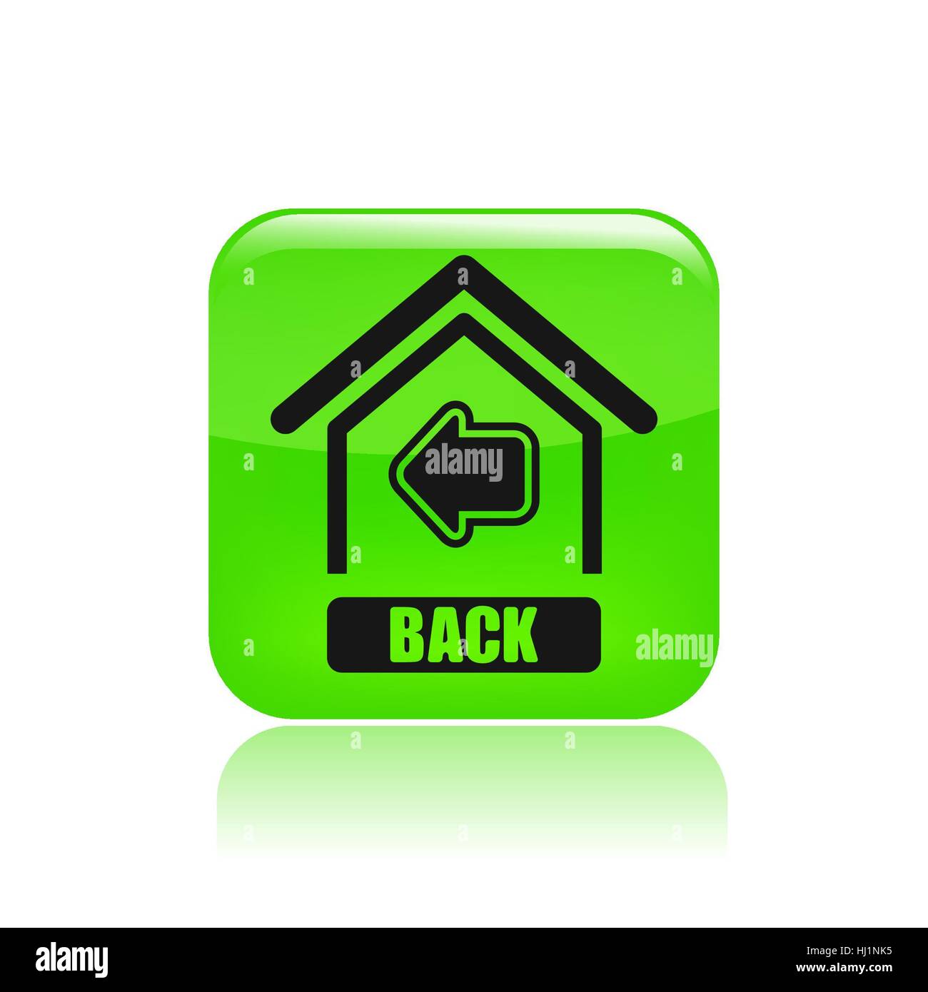 Vector illustration of single isolated back home icon Stock Photo - Alamy