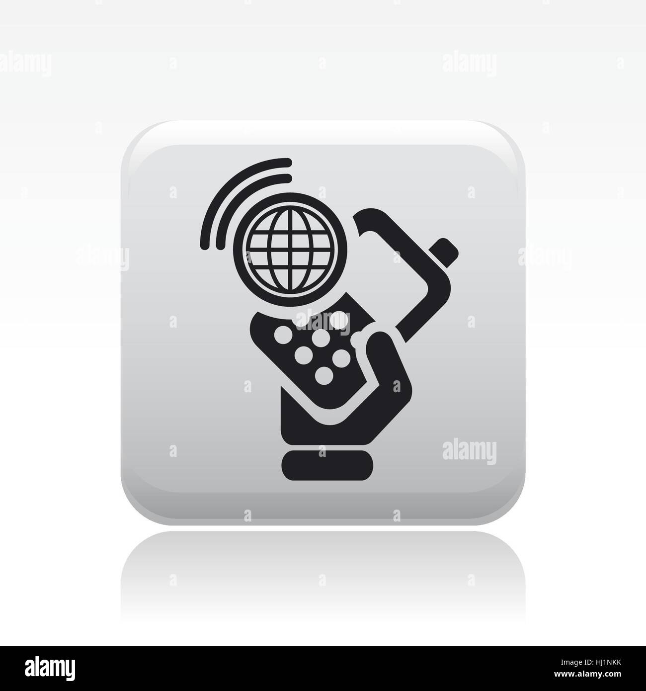 Vector illustration of single isolated world connection icon Stock ...