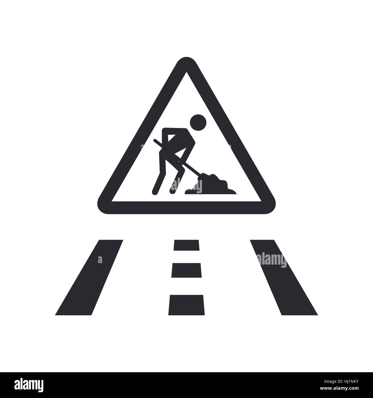 Vector illustration of single isolated work in progress icon Stock ...