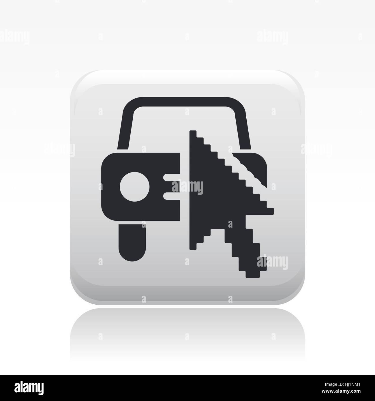 Vector illustration of single isolated web car icon Stock Photo - Alamy