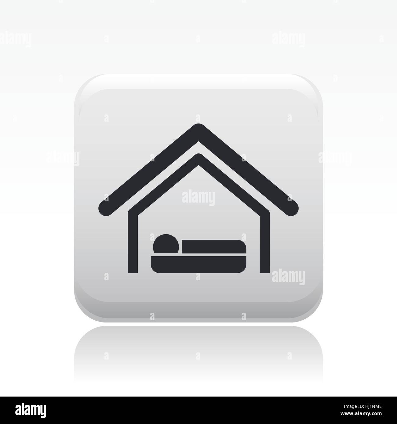 Vector illustration of single isolated hotel icon Stock Photo - Alamy