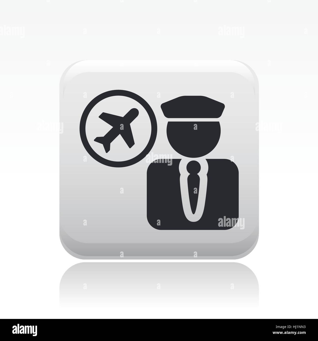 Vector illustration of single isolated pilot icon Stock Photo - Alamy