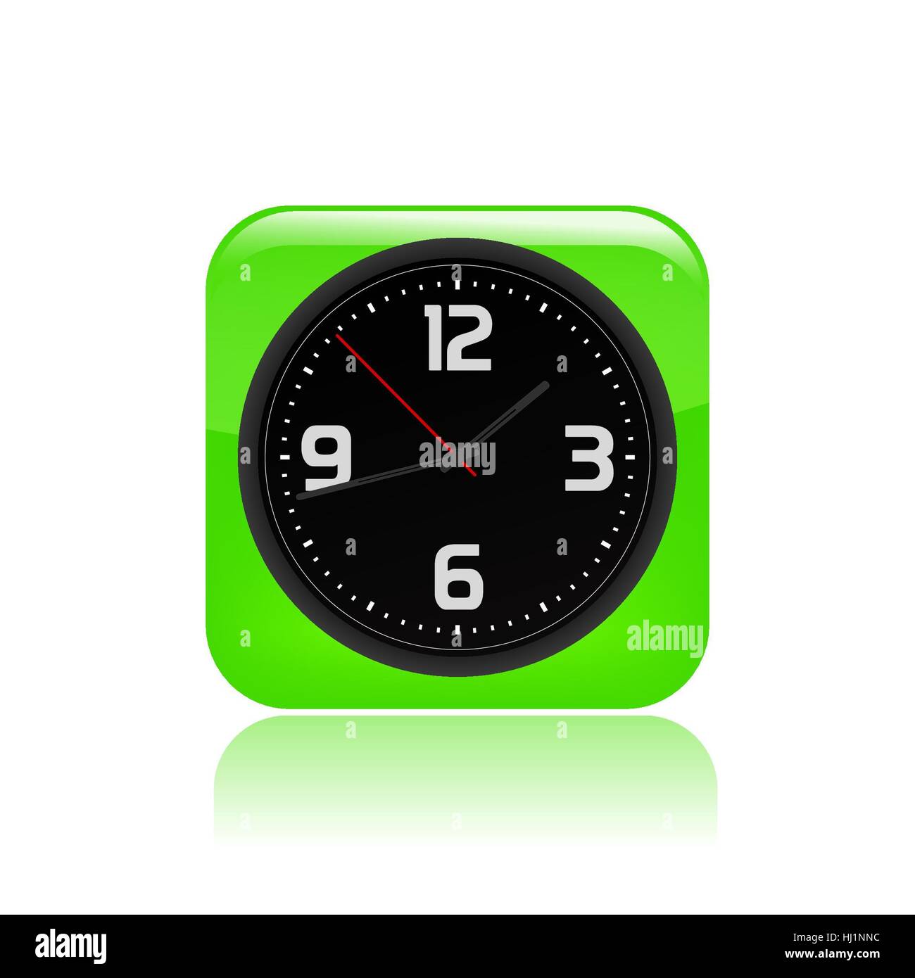 Vector illustration of single isolated clock icon Stock Photo - Alamy