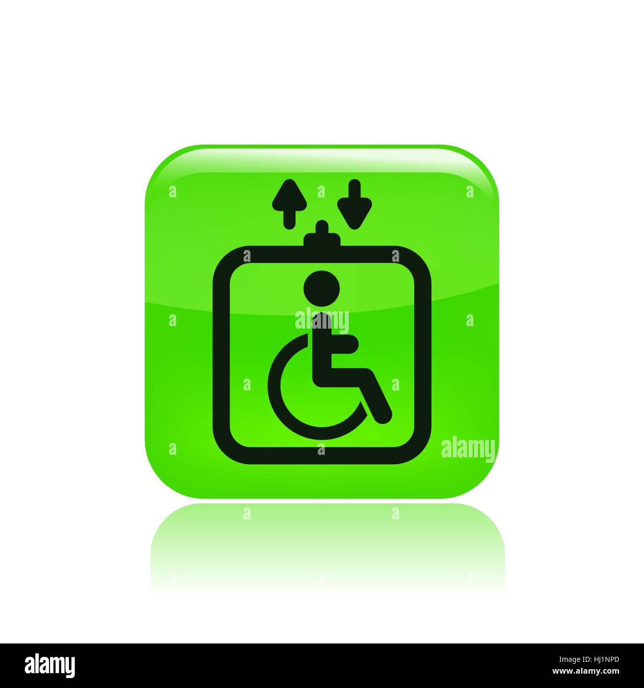 Vector illustration of single isolated handicap elevator icon Stock ...