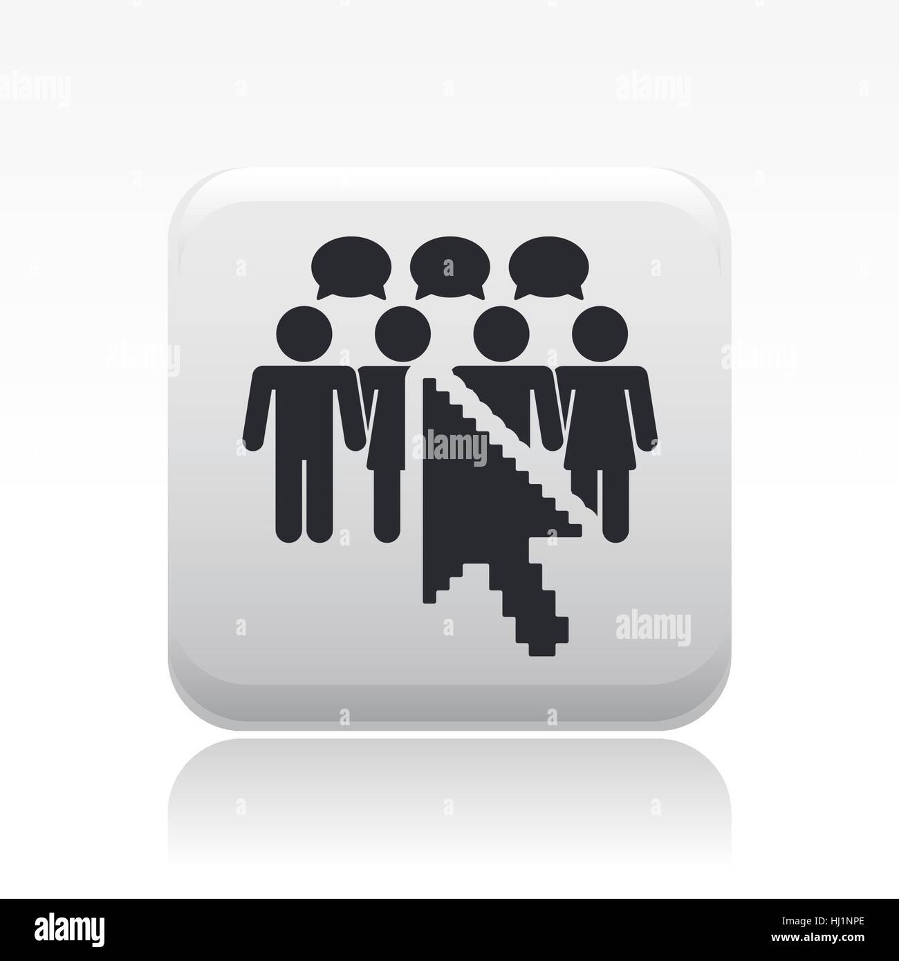 Vector illustration of single isolated social web icon Stock Photo - Alamy