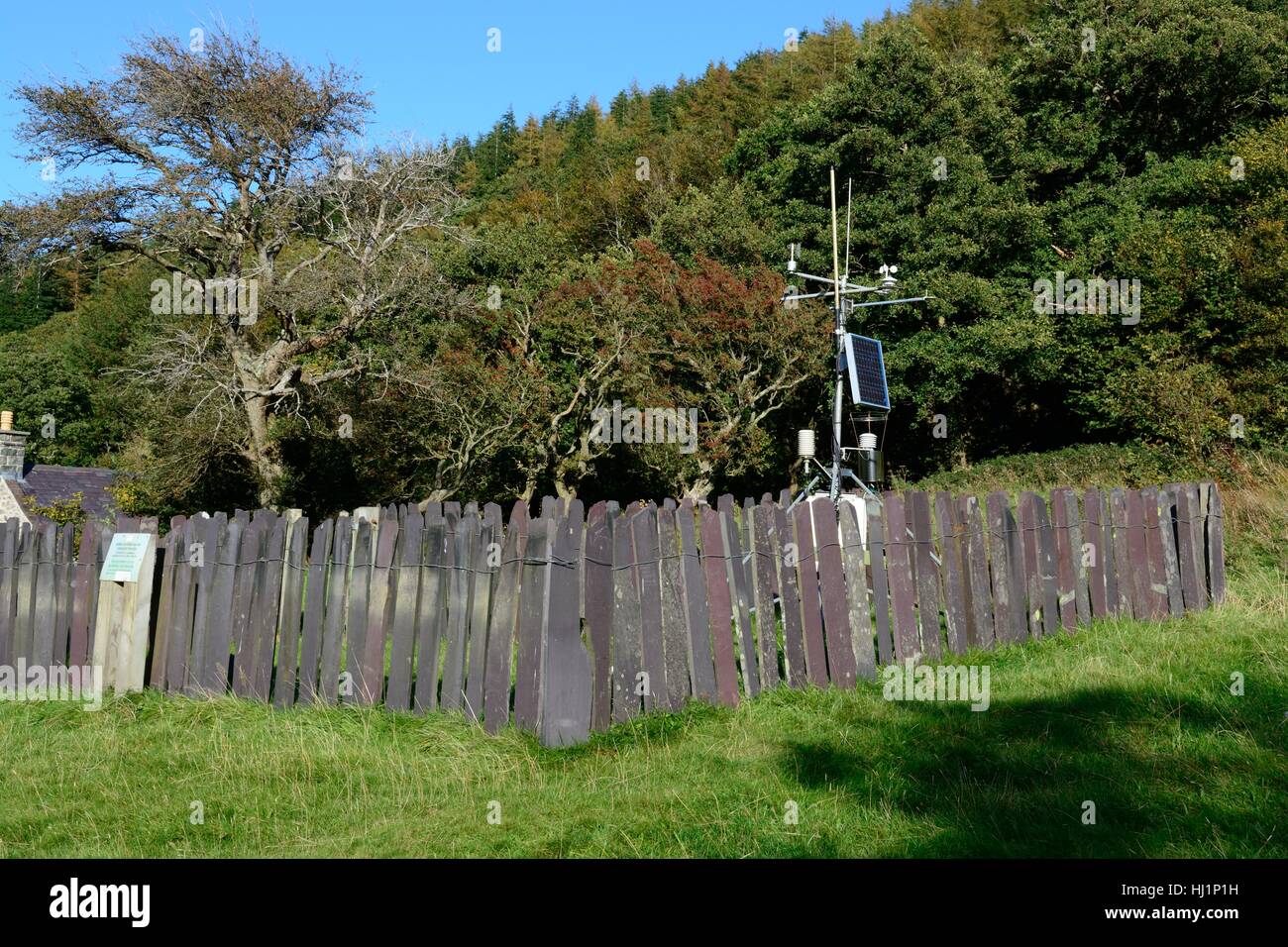 Weather recording equipment Coedydd Aber National Nature Reserve ...