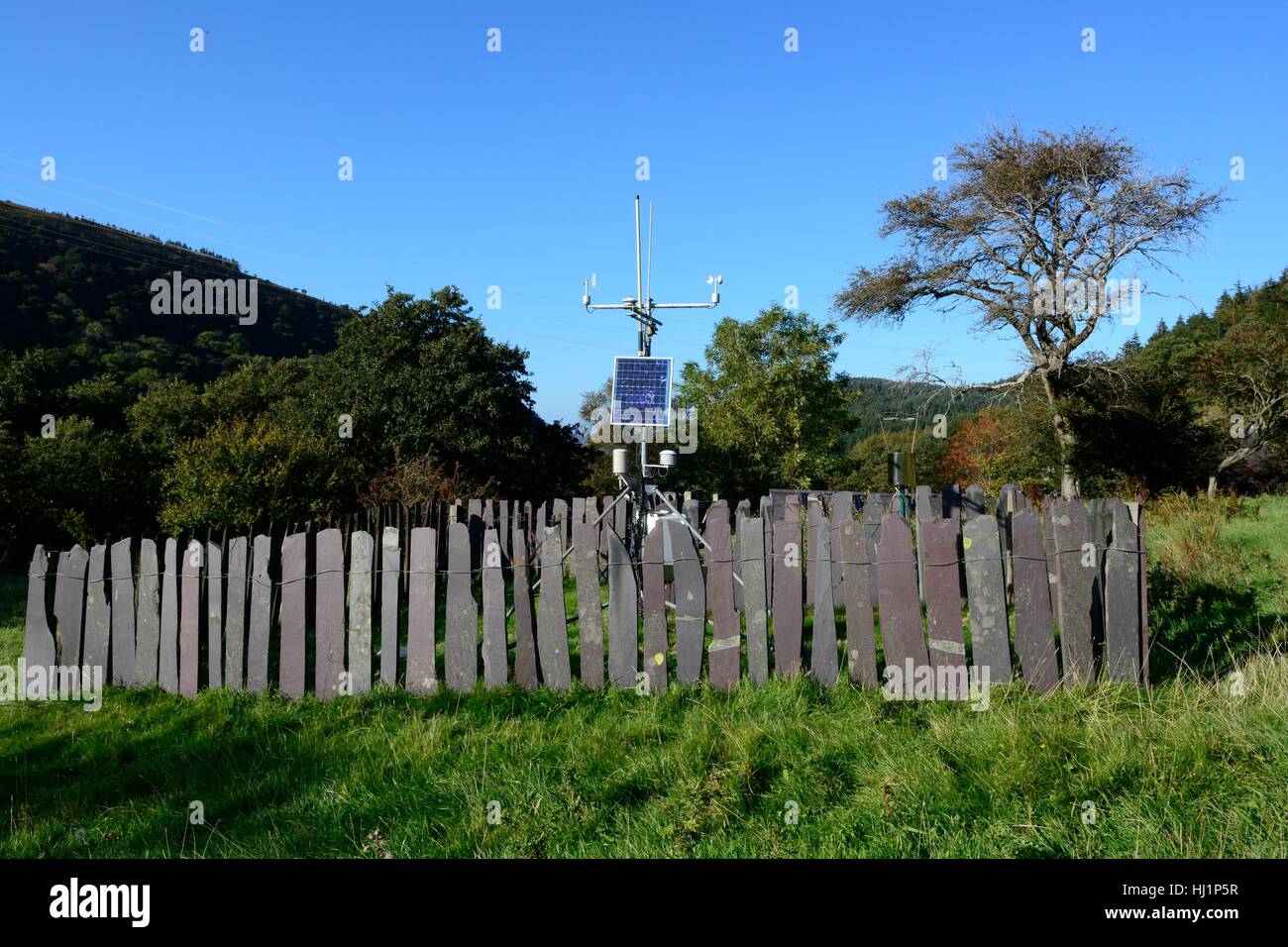 Weather recording equipment Coedydd Aber National Nature Reserve ...