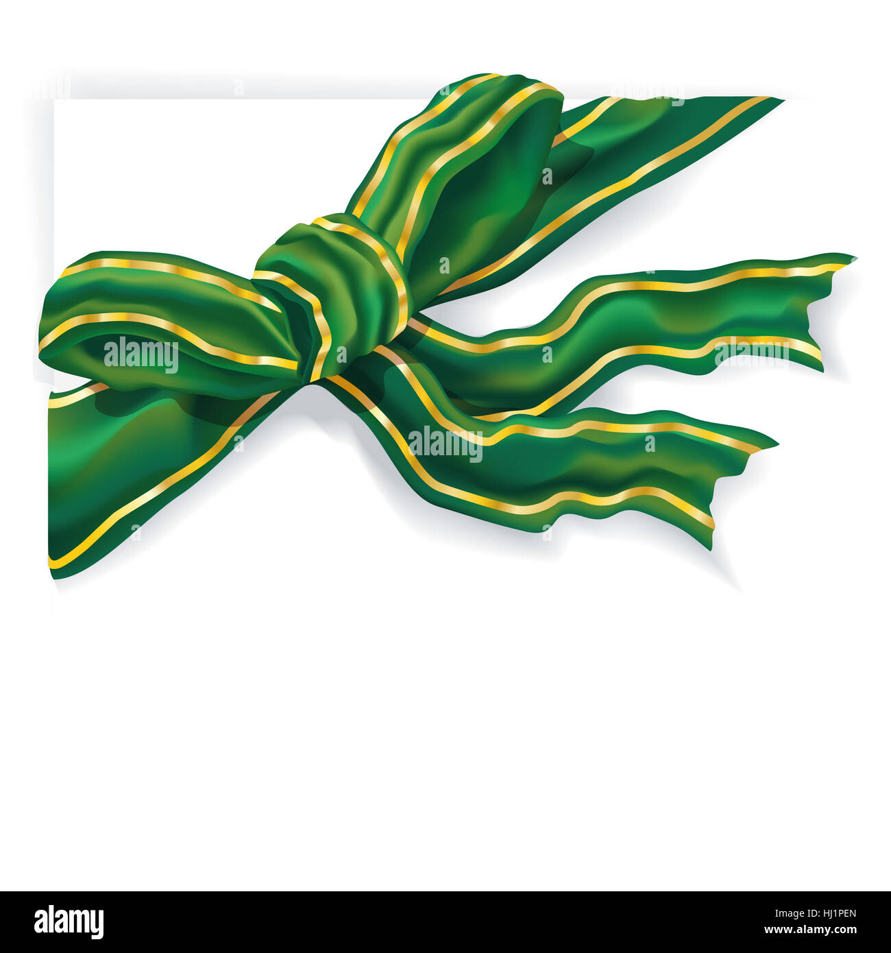 gold ribbon green packaging Stock Photo - Alamy