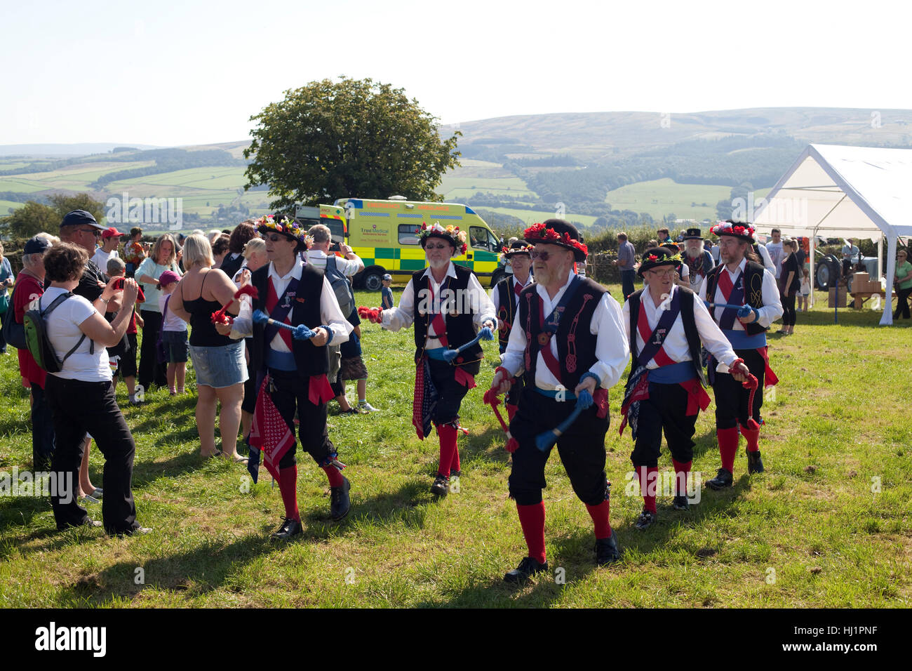 Morris Dancers at the Aughton Pudding Festival, Lancashire, UK Stock ...