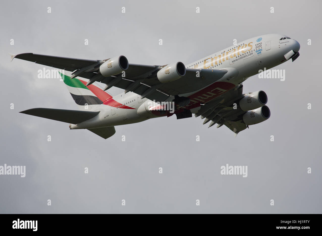 A380 Aircraft takeoff Stock Photo - Alamy