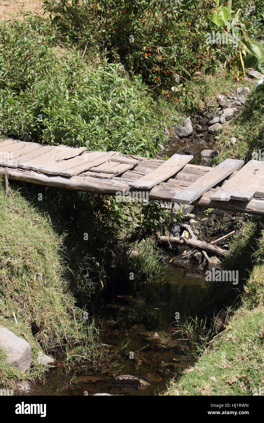 bridge, stream, outdoor, bush, farm, footbridge, rural, peasant, nature ...
