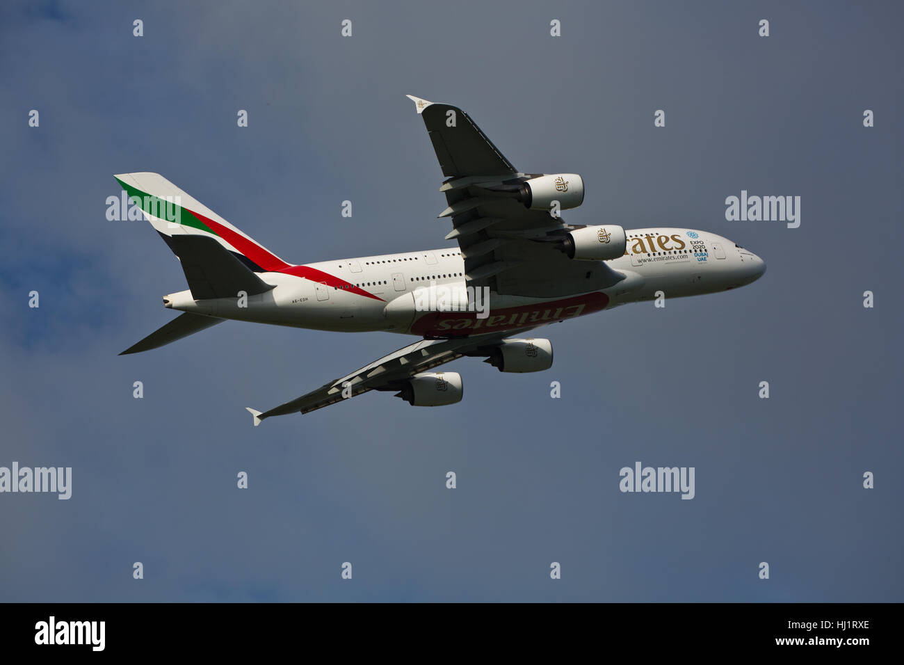 Airbus A380 Aircraft after takeoff Stock Photo - Alamy