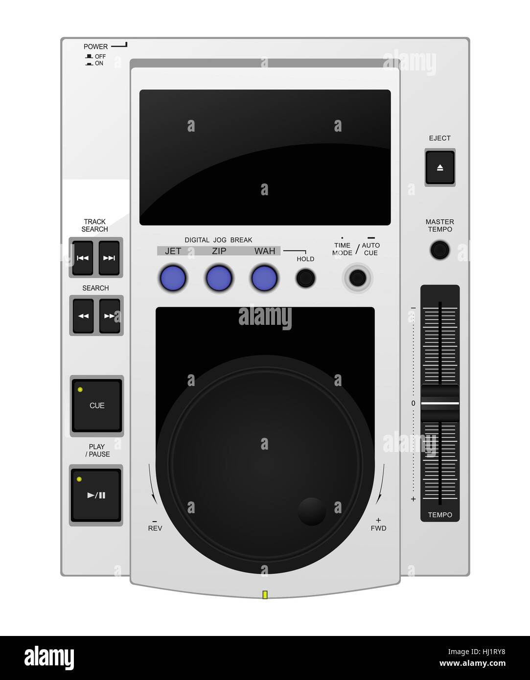 Vector illustration of modern professional cd player Stock Photo - Alamy