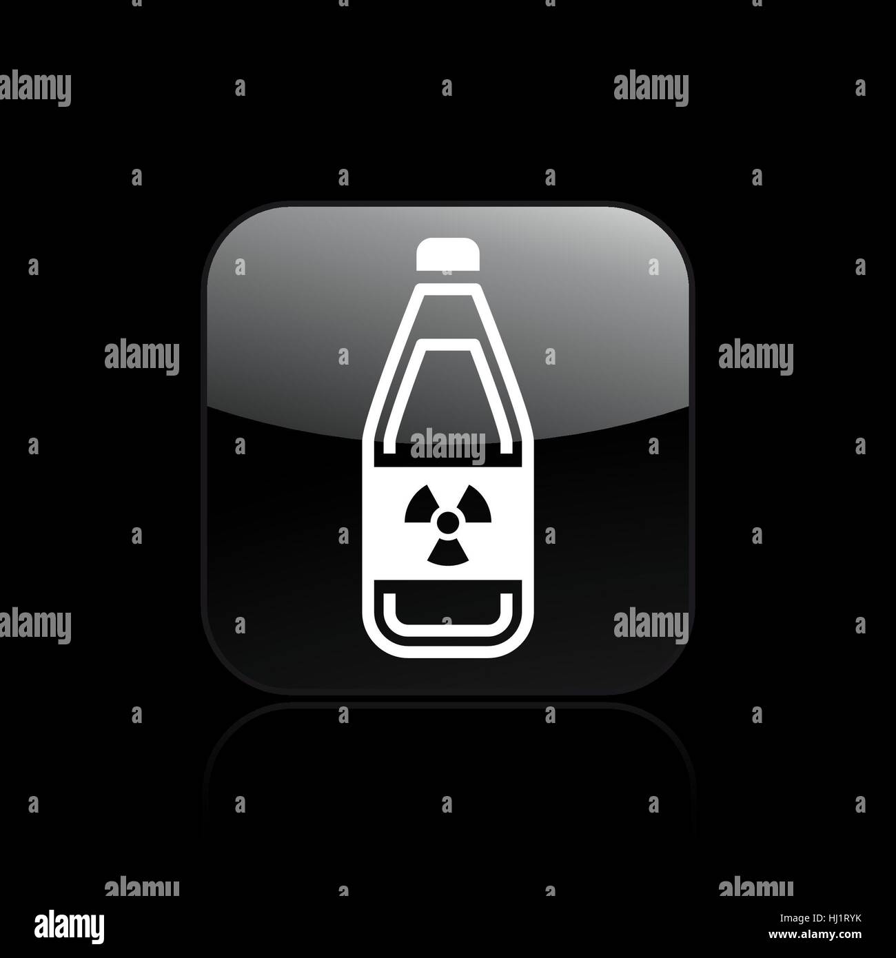 Vector illustration of single isolated dangerous bottle icon Stock ...