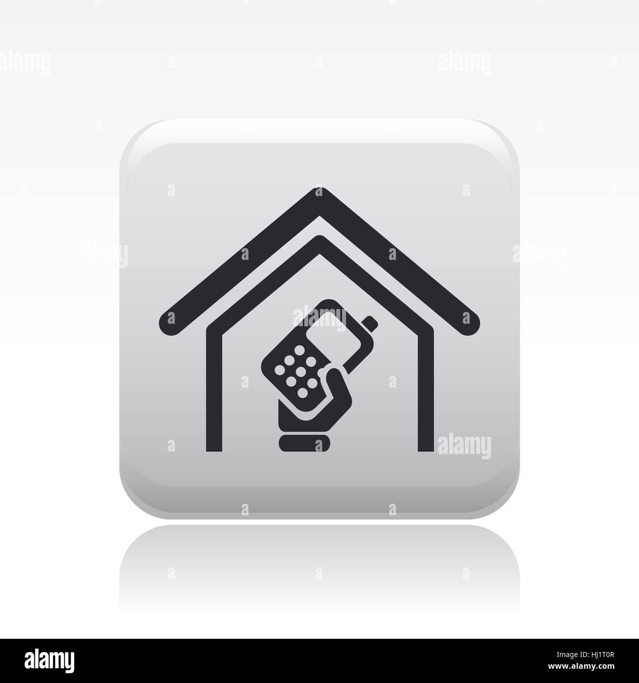 Vector illustration of single isolated phone icon Stock Photo - Alamy