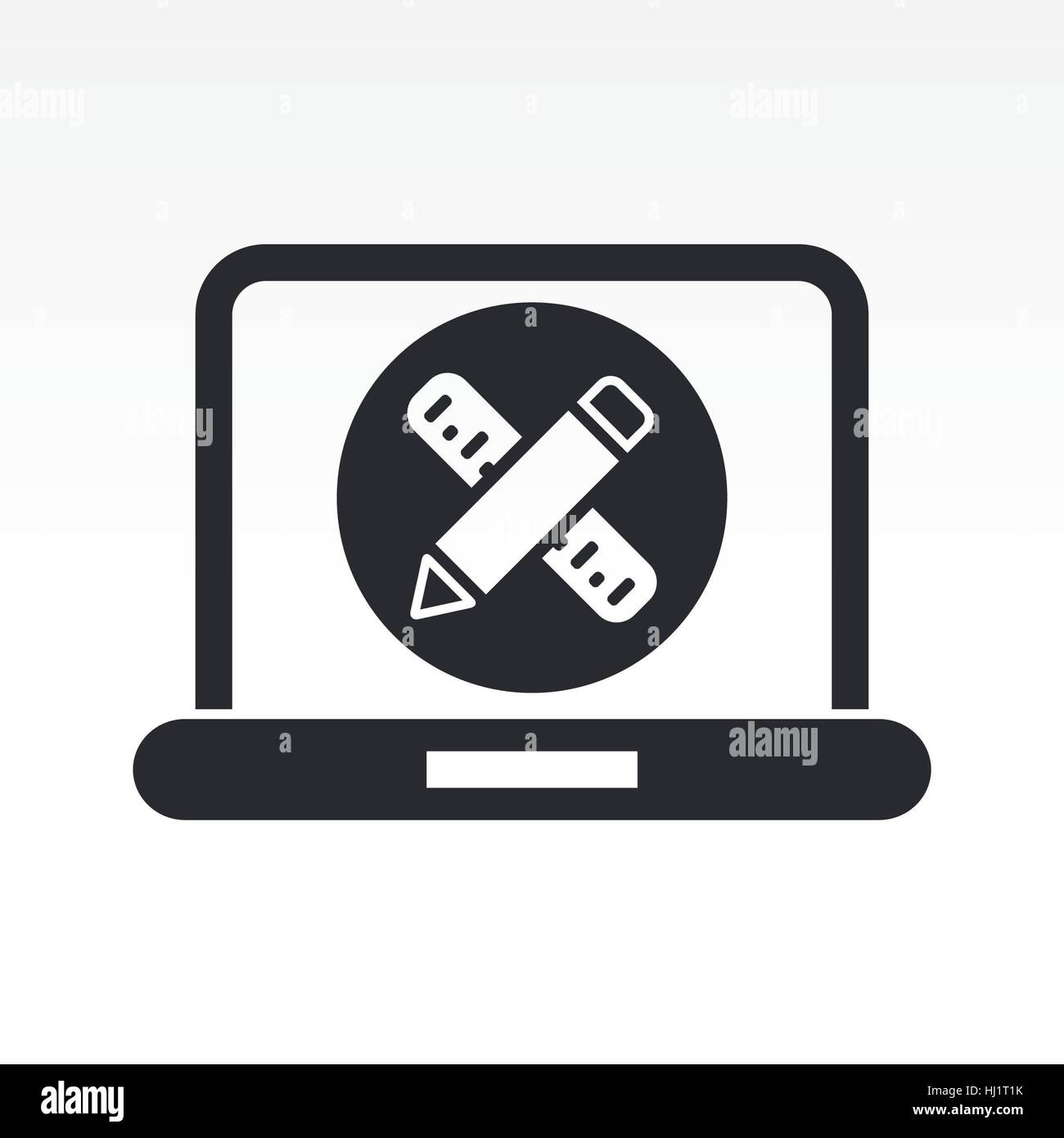 Vector illustration of computer design icon Stock Photo - Alamy