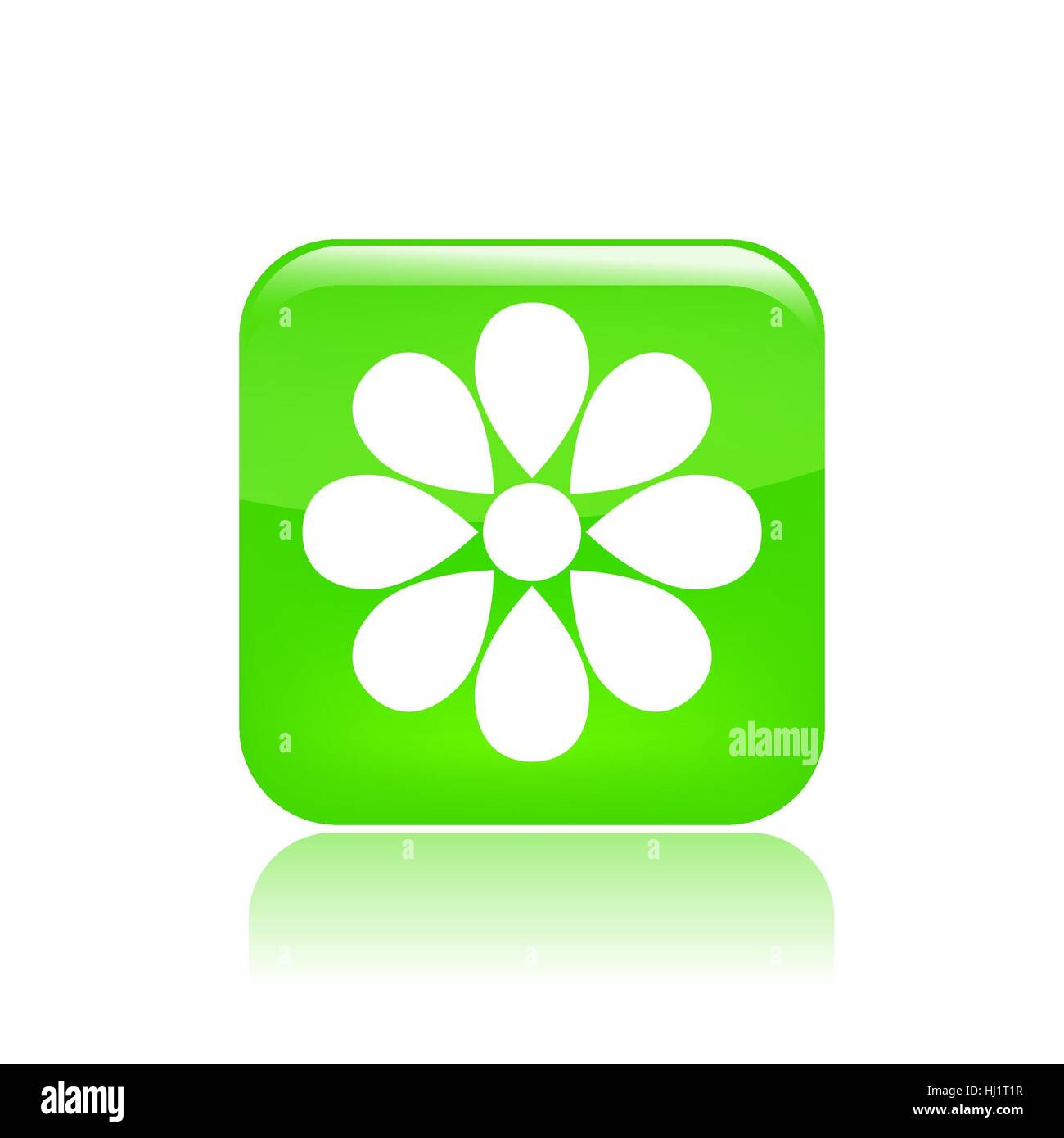 Vector illustration of flower single icon Stock Photo - Alamy