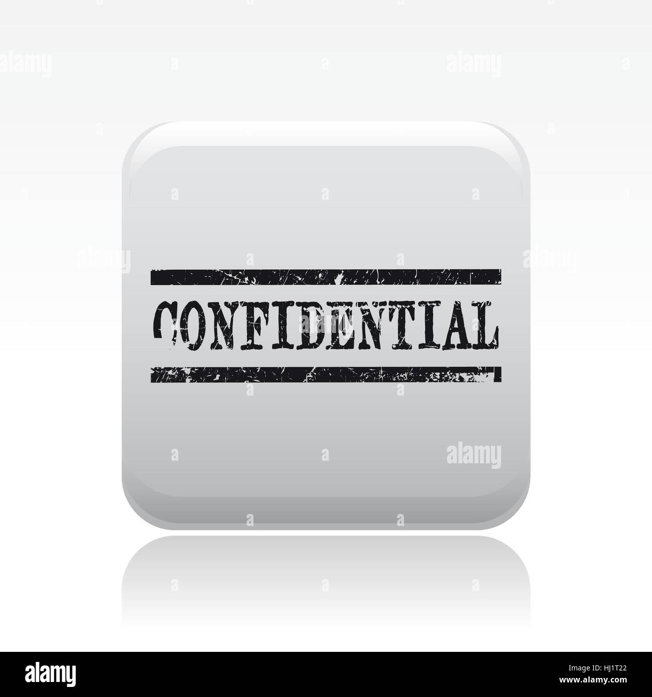 Vector illustration of "confidential" stamp icon Stock Photo - Alamy