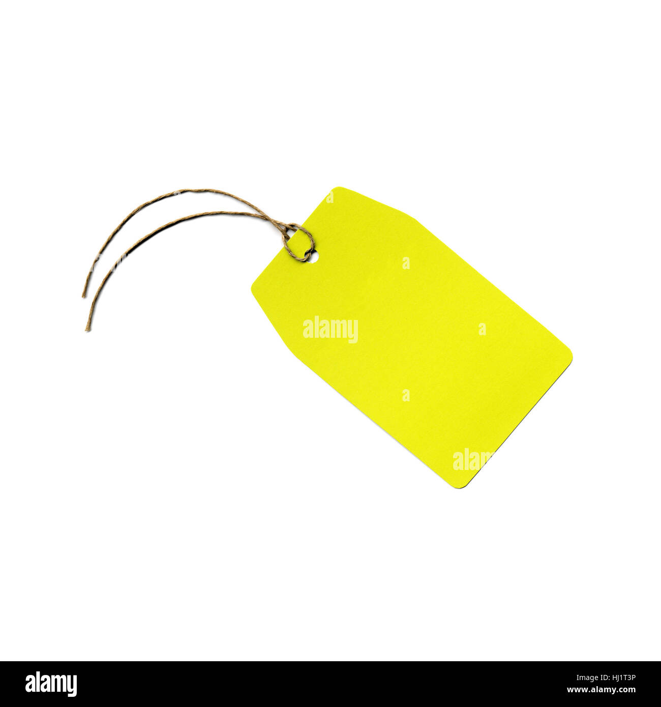 Price tag or address label with string Stock Photo - Alamy