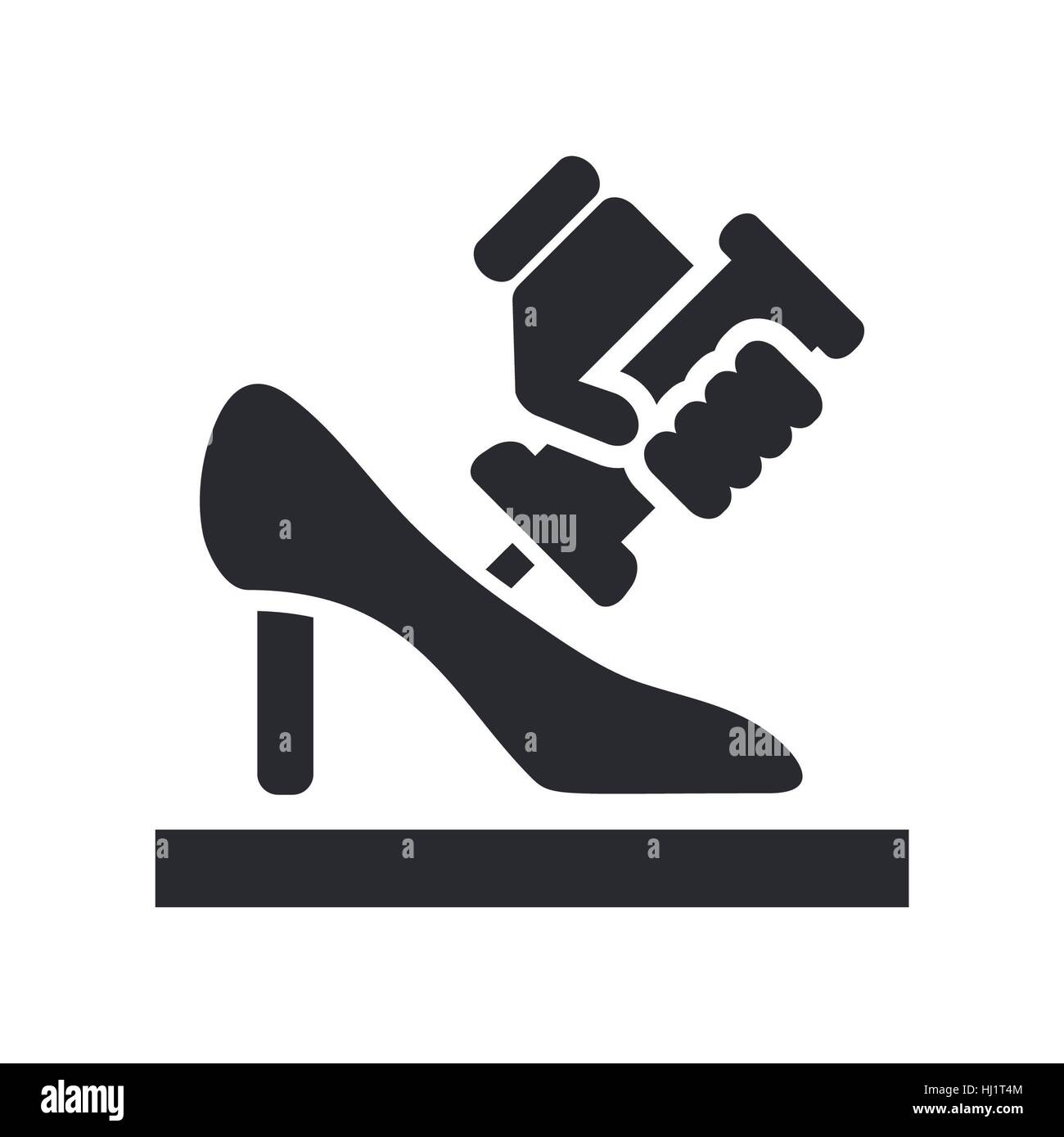 Vector illustration of shoe manufacturing Stock Photo - Alamy