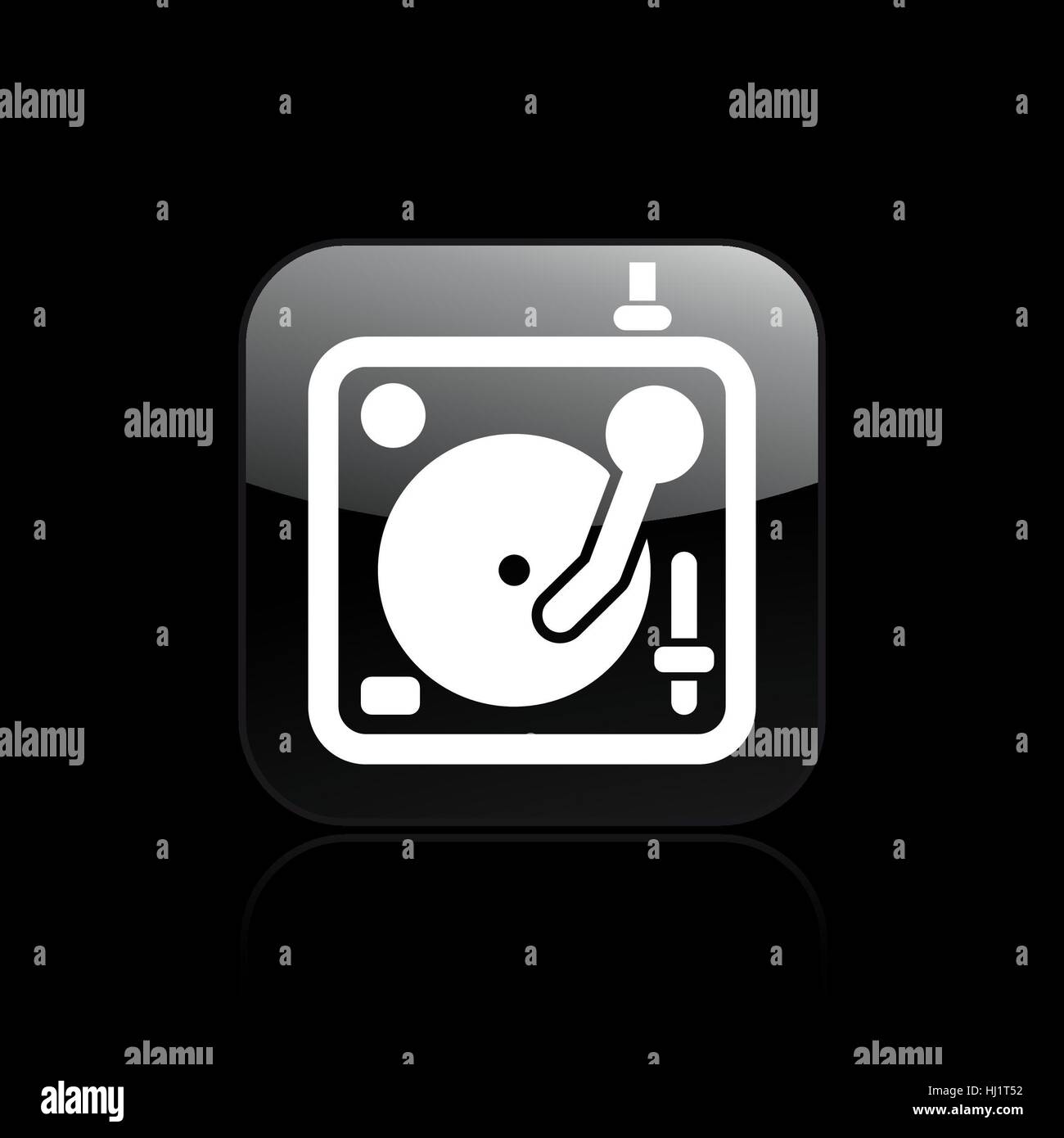 Vector illustration of single isolated turntable icon Stock Photo - Alamy