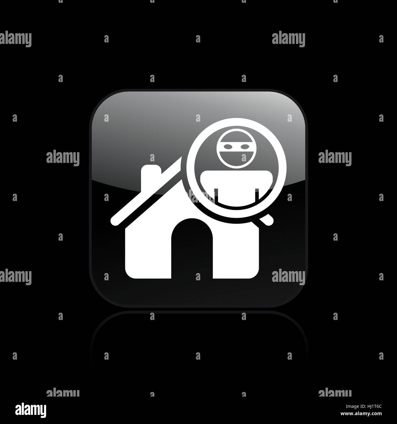 Vector illustration of house thief single isolated icon Stock Photo - Alamy