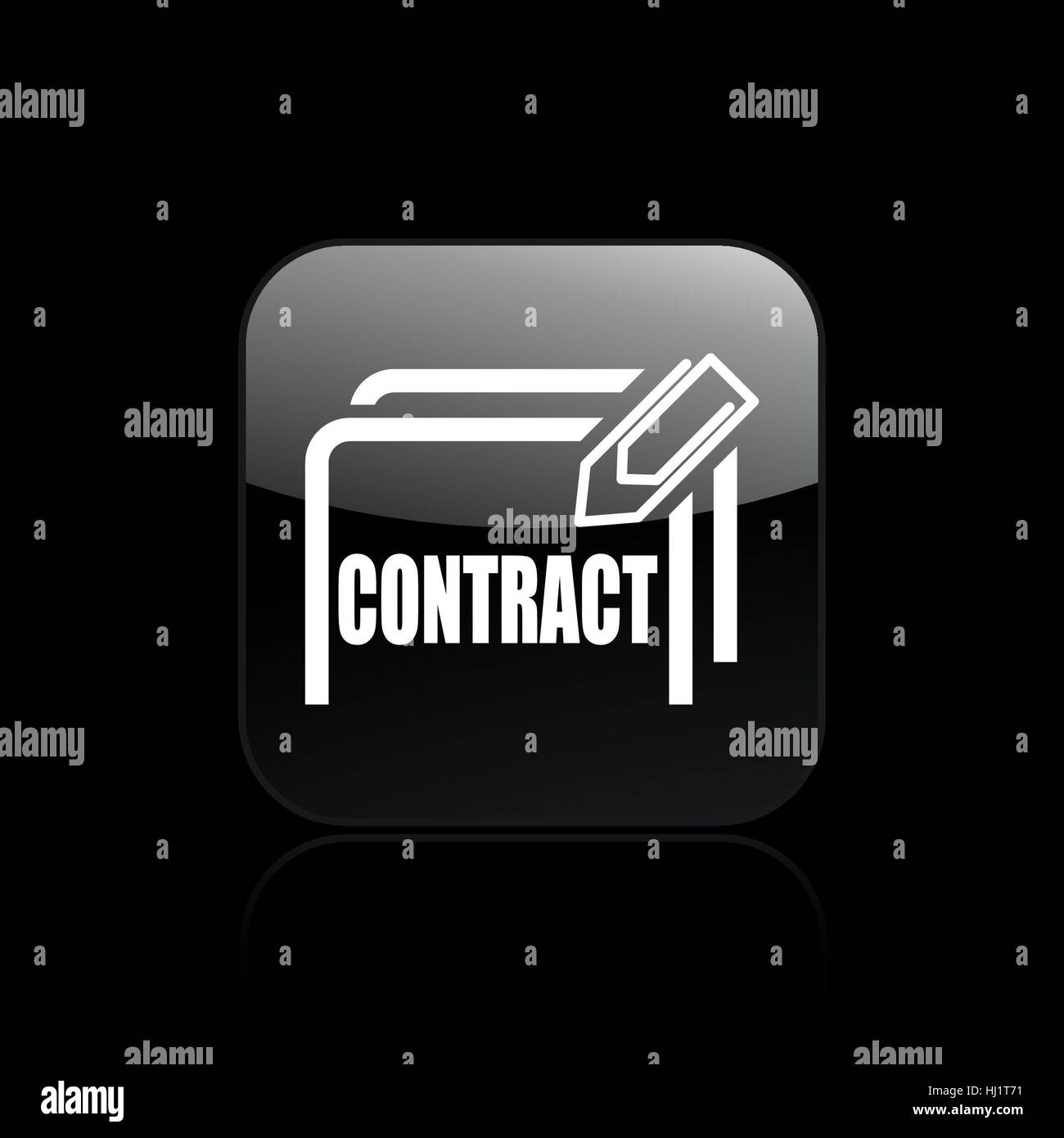 Vector illustration of single isolated contract icon Stock Photo - Alamy