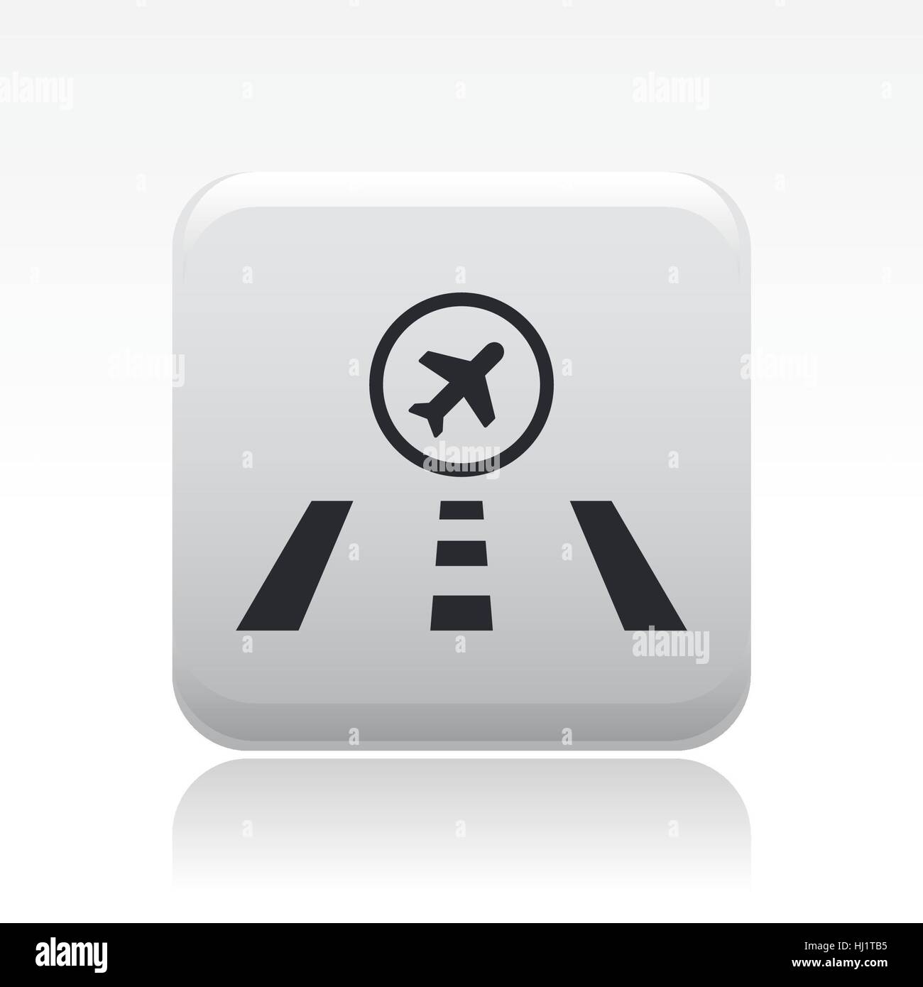 Vector illustration of single isolated airstrip icon Stock Photo - Alamy